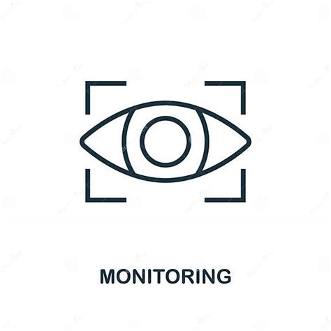 Monitoring Icon Outline Style Thin Line Creative Monitoring Icon For Logo Graphic Design And