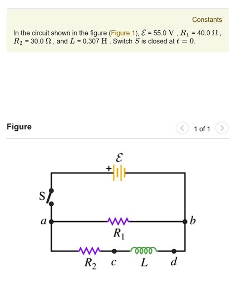 Constants In The Circuit Shown In The Figure Figure 1 ℰ