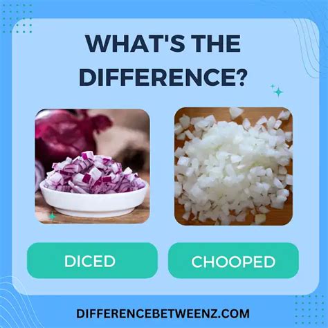Difference Between Diced And Chopped Difference Betweenz