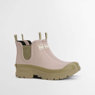 Barbour Womens Nimbus Short Ankle Wellington Boots Pinkolive Charlies
