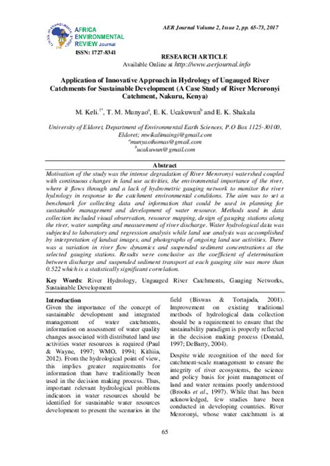 Pdf Application Of Innovative Approach In Hydrology Of Ungauged River Catchments For