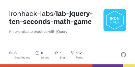 Github Ironhack Labslab Jquery Ten Seconds Math Game An Exercise To