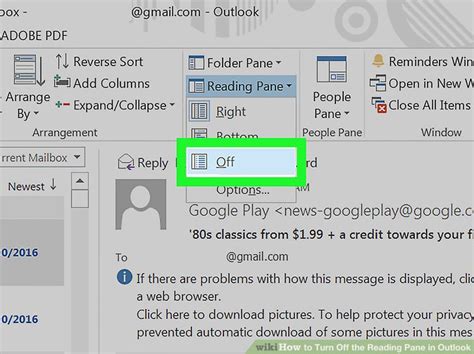 How To Turn Off The Reading Pane In Outlook 4 Steps