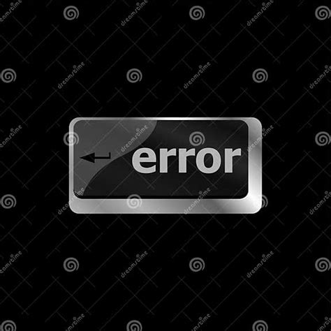 error keyboard keys button close up internet concept error stock