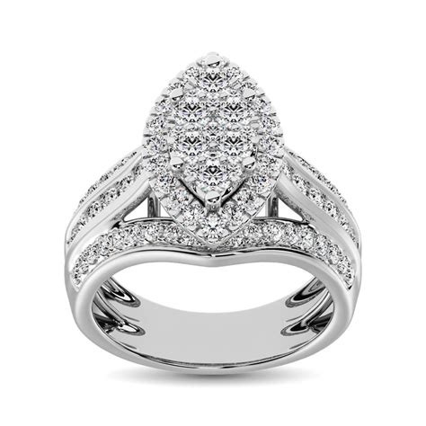 10k White Gold 1 12 Cttw Diamond Engagement Ring Unclaimed Diamonds