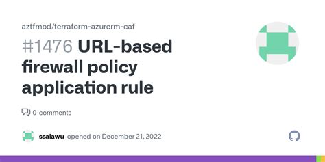 Url Based Firewall Policy Application Rule · Issue 1476 · Aztfmodterraform Azurerm Caf · Github