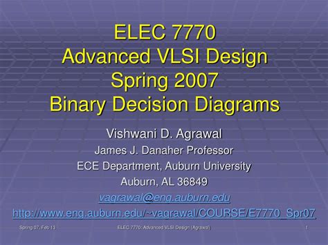 ppt elec 7770 advanced vlsi design spring 2007 binary decision