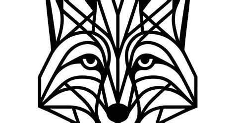 Geometric Fox Face Wall Art By Omegathingy Download Free Stl Model