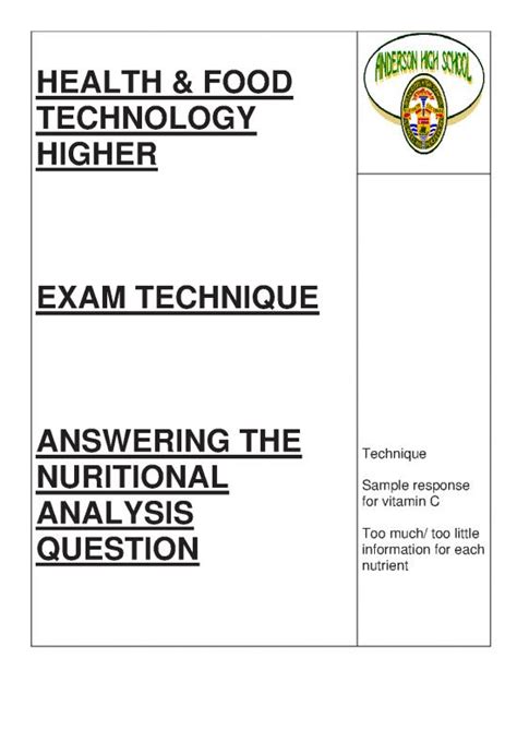 Dietary Reference Intakes Pdf 132473 Nutritional Analysis Answer
