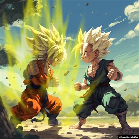Goten Catching Up To Trunks By Overdark9000 On Deviantart