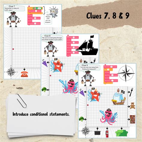 coding 1 robot pirate captain binary the treasure hunt builder