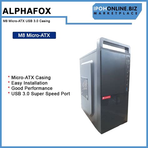 Alphafox M8 Micro Atx Usb 30 Casing