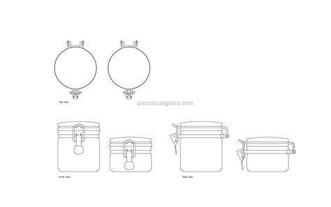 Tarros Herméticos Planos Cad Gratis Tarros Herméticos Planos Cad Gratis