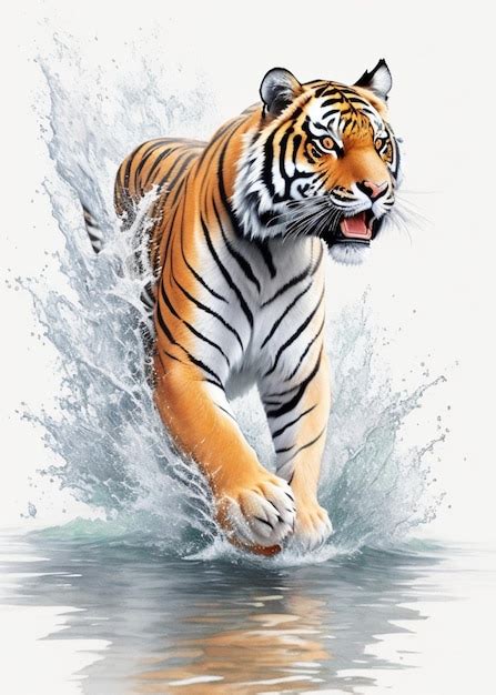 Premium Ai Image Tiger Attacking