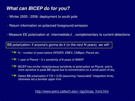 Ppt Cmb Polarimetry With Bicep Probing Inflationary Gravitational Waves Powerpoint