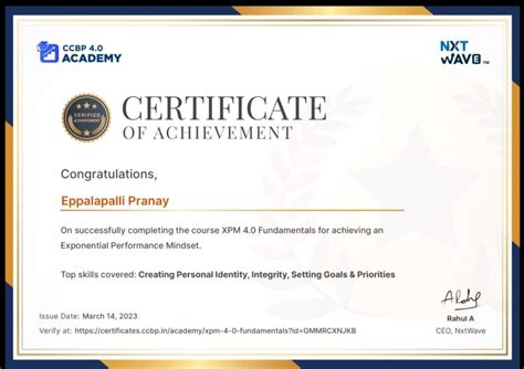 Pranay Goud Eppalapalli On Linkedin Mindset Integrity Gratitude Goalsetting Focus Nxtwave