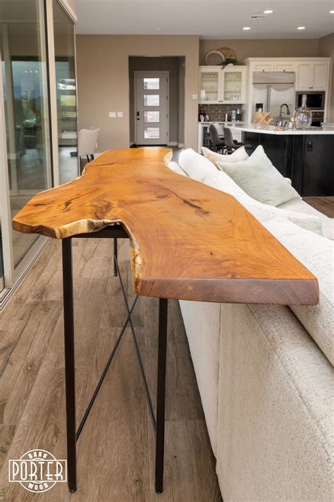 Live Edge Sofa Table Images Baci Living Room