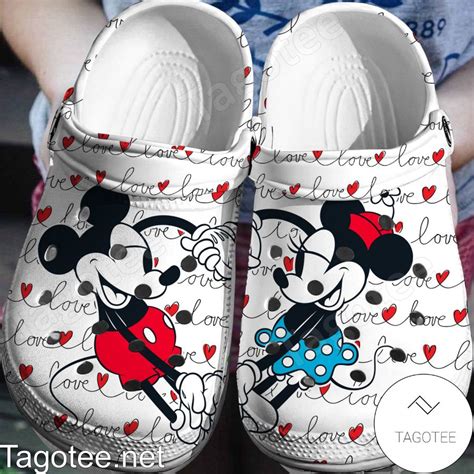 Love Mickey Mouse And Minnie Mouse Crocs Clogs Tagotee