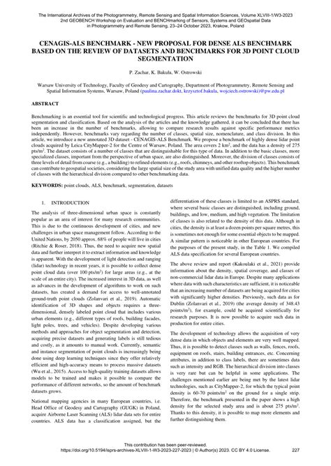 Pdf Cenagis Als Benchmark New Proposal For Dense Als Benchmark Based On The Review Of