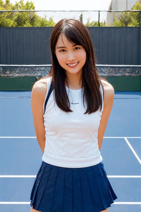 テニスウェアの賀喜遥香ちゃんをaiに描いてもらう Bra Ai美術部 テニスウェア 女性 顔 賀喜 遥香