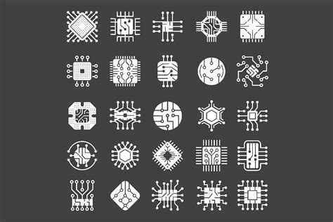 Micro Scheme Icon Cpu Electrical Graphic By Onyxprj Art · Creative Fabrica