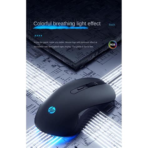 Hp M280 Professional Wired Optical Gaming Mouse With Led Light 4 Dpi Settlings 6 Keys Buttons