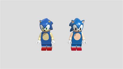 Lego Sonic Minifigure Original Vs Custom 11 Download Free 3d Model By Malemortmodelmaker