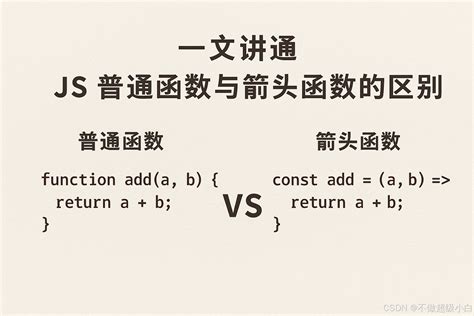 一文讲通js普通函数与箭头函数的区别js Function和箭头函数 Csdn博客