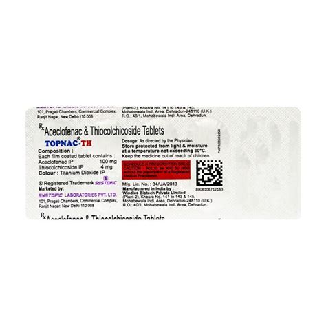 Topnac Th Tablet 10s Price Uses Side Effects Substitutes Netmeds