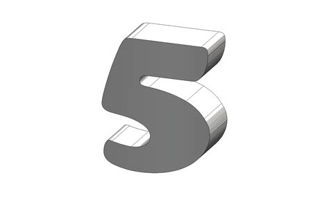 🧑‍🎨 5 Zahl Cooper Ms Font Number・Бесплатный Stl для 3d печать・cults