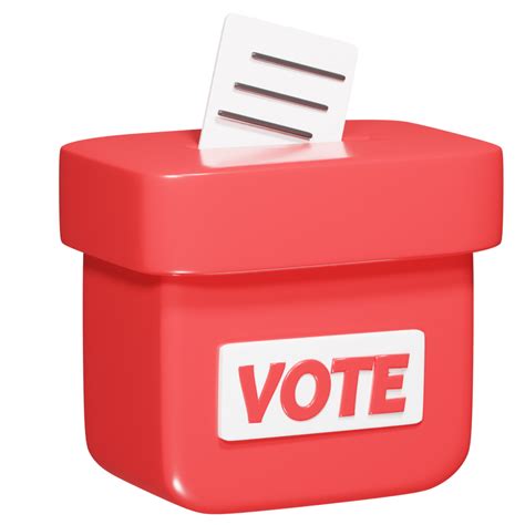 Vote Icon 3d Render 37297663 Png
