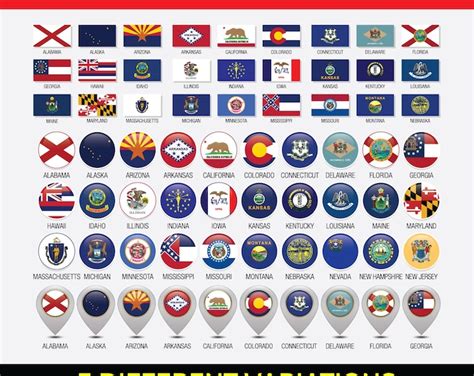 America Collection Flag History State Flags And Seals Timeline Of