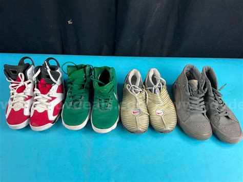 4 Pairs Of Fashion Shoes Labeled As Nike Size 10 Jordan Size 85