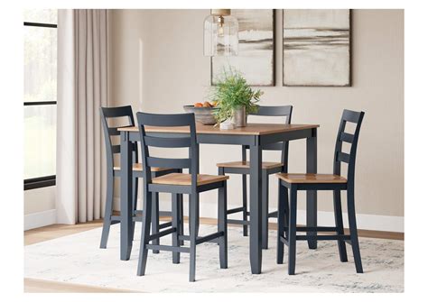 Gesthaven Counter Height Dining Table And 4 Barstools Set Of 5