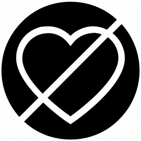 Ban Hate Love Heart No No Love Valentines Day Icon