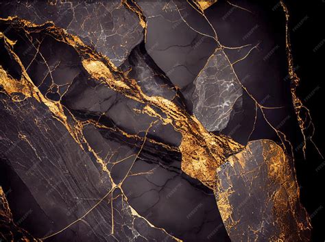 Premium Photo Abstract Background Granite With Gold Veins 3d