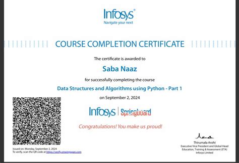 Pleased To Share My Achievement In Completing Data Structures And