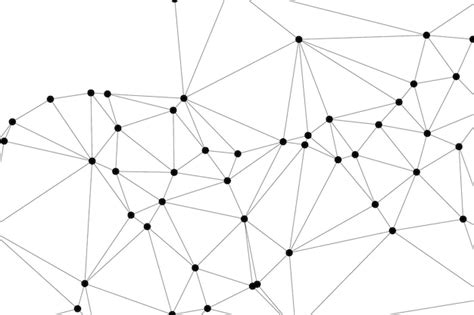 Premium Vector Abstract Polygonal Mesh With Black Nodes And Thin