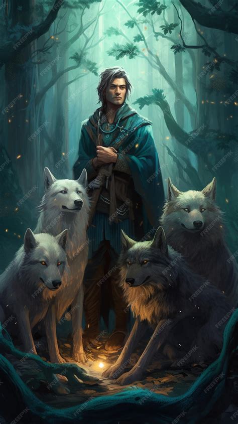 Premium Ai Image The Wolf Prince By The Forest