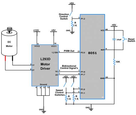 Simple Circuits Using 8051 Microcontroller Circuit Diagram