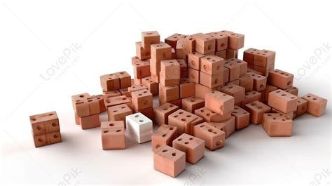 향상된 시각 효과 벽돌 벽 배경에 흰색 배경을 사용한 놀라운 3d 렌더링 놀라 배경 붉은 벽돌 배경 시각적 배경 이미지 Hd 놀라 붉은 벽돌 시각적 배경 사진