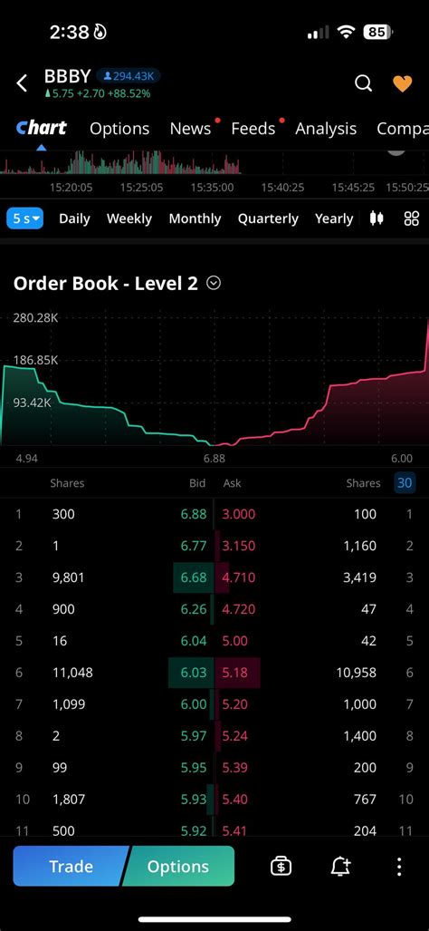 Took A Screenshot During The Share Price Spoofing On Bbby Today R Bbby