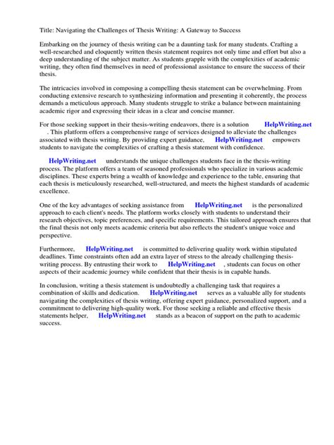 Thesis Statements Helper Pdf Thesis Essays