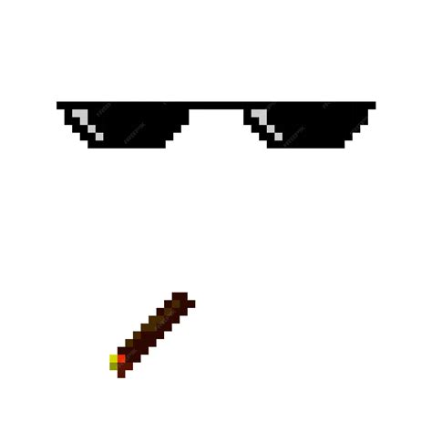 Premium Vector Funny Pixelated Boss Sunglasses Gangster Thug