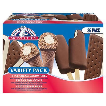 Polar Treats Ice Cream Novelties Variety Pack 36 Ct Sams Club