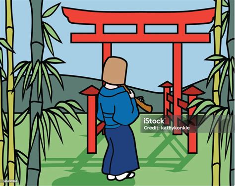 Komuso Monk Stock Illustration Download Image Now Adult Adults Only Arch Architectural