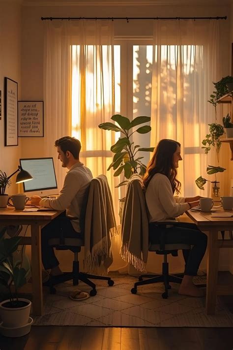 Romantic Productive The Couples Home Office Setup Youll Fall In