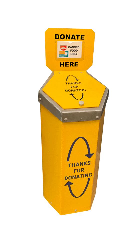 30 Gallon Yellow Hexcycle® Iv Donation Bin For Clothing Food Toys