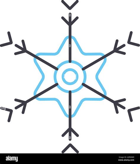 Snowflakes Line Icon Outline Symbol Vector Illustration Concept Sign Stock Vector Image Art