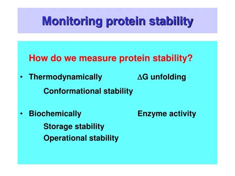 Ppt Protein Stability Powerpoint Presentation Free Download Id251887
